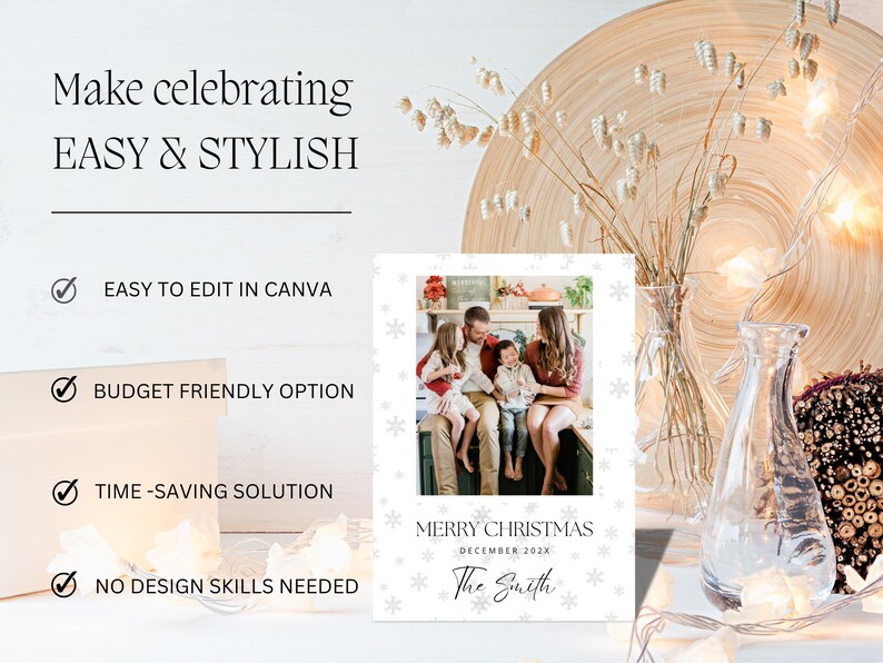 Year in Review Christmas Card Template Merry Christmas Card Set ...