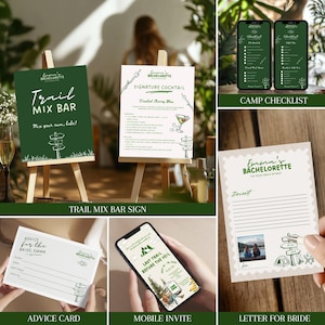 Camp Bachelorette Party Bundle: 20+ Camping Theme Decorations - Etsy