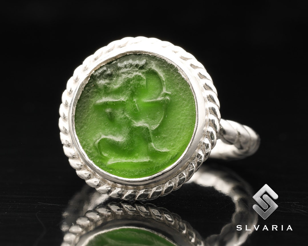 Persian Archer Greek Coin Signet 925 Silver Ring Ancient Achaemenid ...