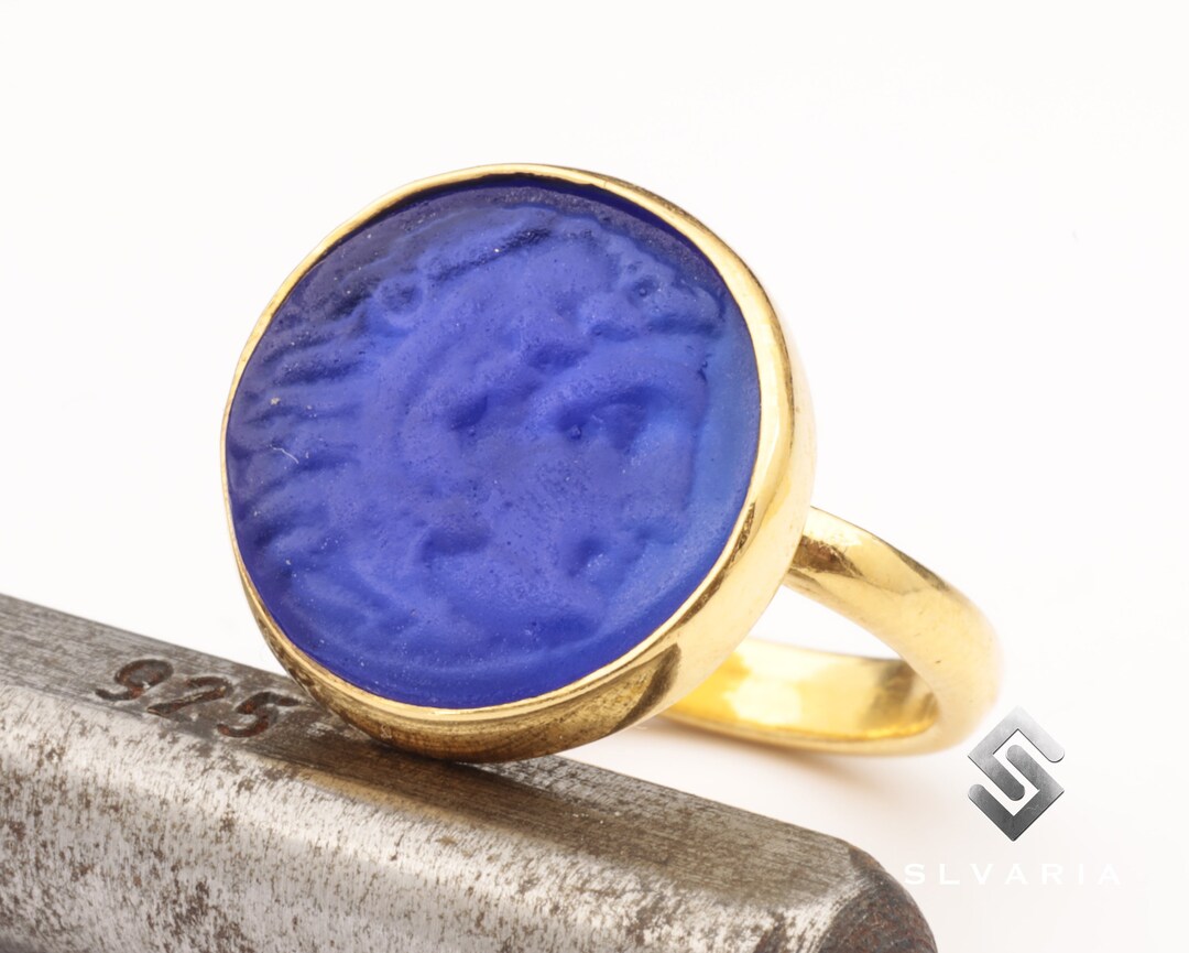 Alexander the Great Ring, 24K Gold Plated, 925 Sterling Silver Ring ...