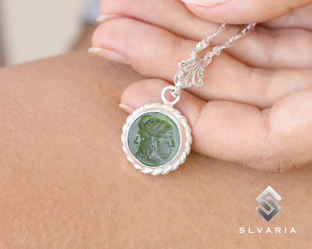 Greek Janus Necklace, Women's Pendant 925 Silver Pendant, Ancient ...