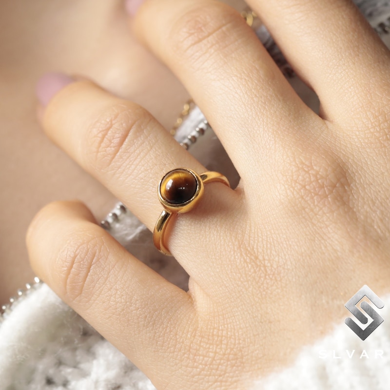 Tiger Eye Ring - Etsy