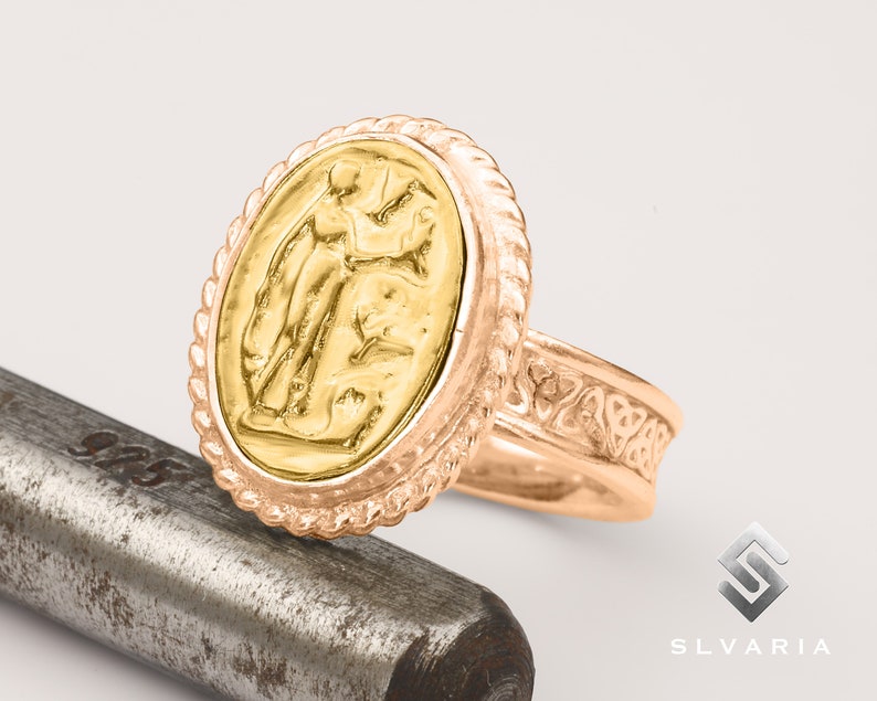 Goddess Venus Aphrodite Ring, 18K Rose Gold & 24K Gold Plated Ring ...