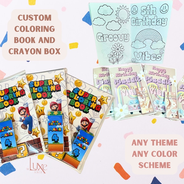 Custom Coloring Book - Etsy