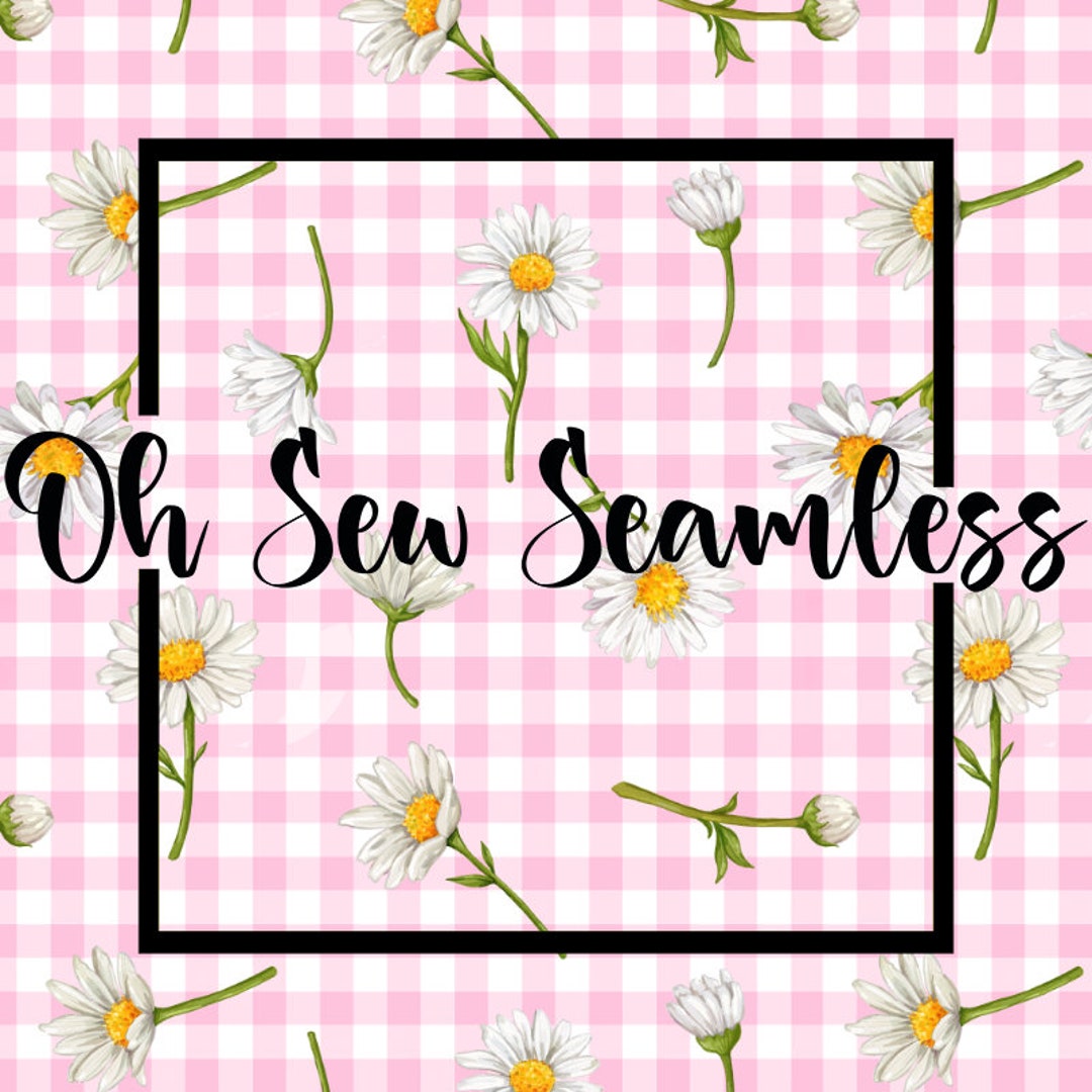 OSS007 PINK DAISY GINGHAM Seamless Pattern / Tile - Etsy