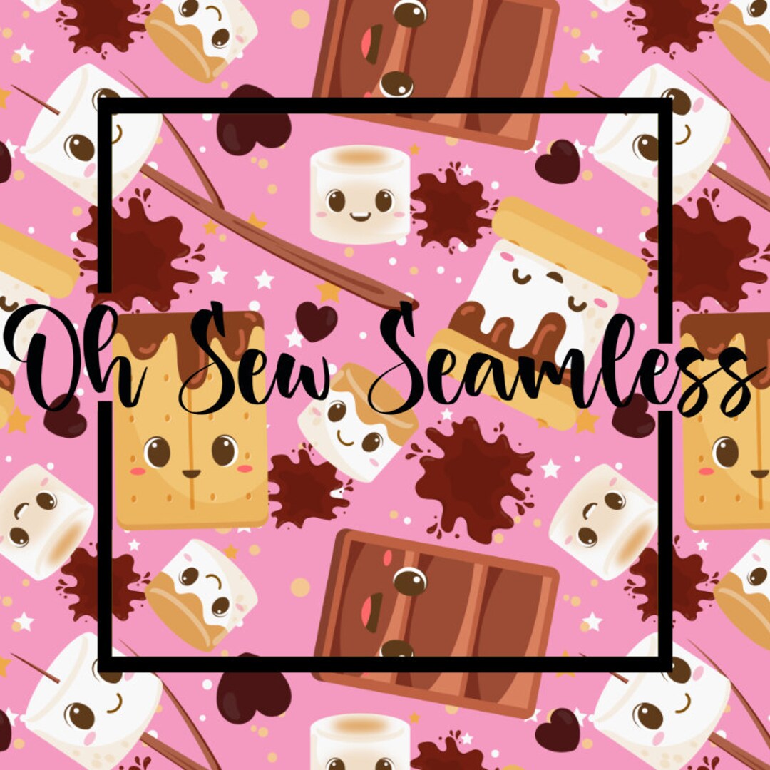 OSS010 SMORES PINK Seamless Pattern / Tile - Etsy