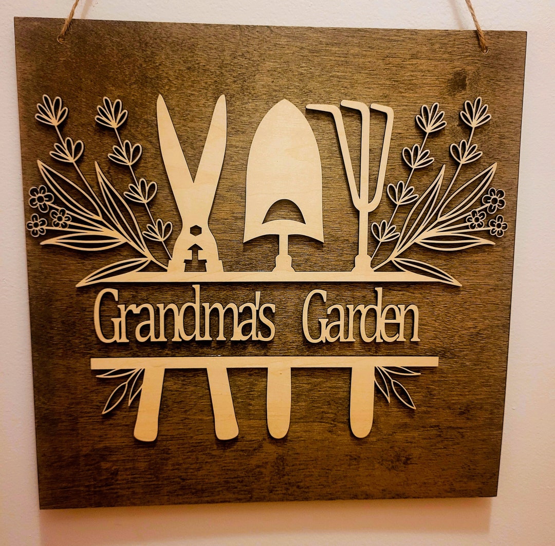 Garden Sign, Grandma's Garden - Etsy
