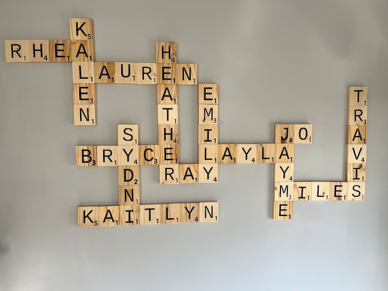 Carved Scrabble Tiles. Can Be Made With a Variety of Stains and Colors ...