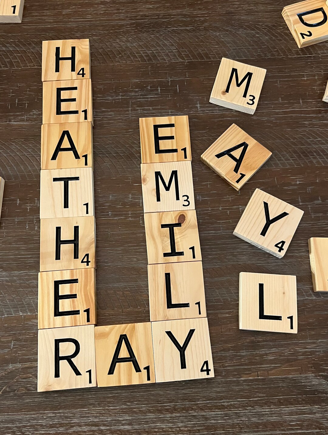 Carved Scrabble Tiles. Can Be Made With a Variety of Stains and Colors ...
