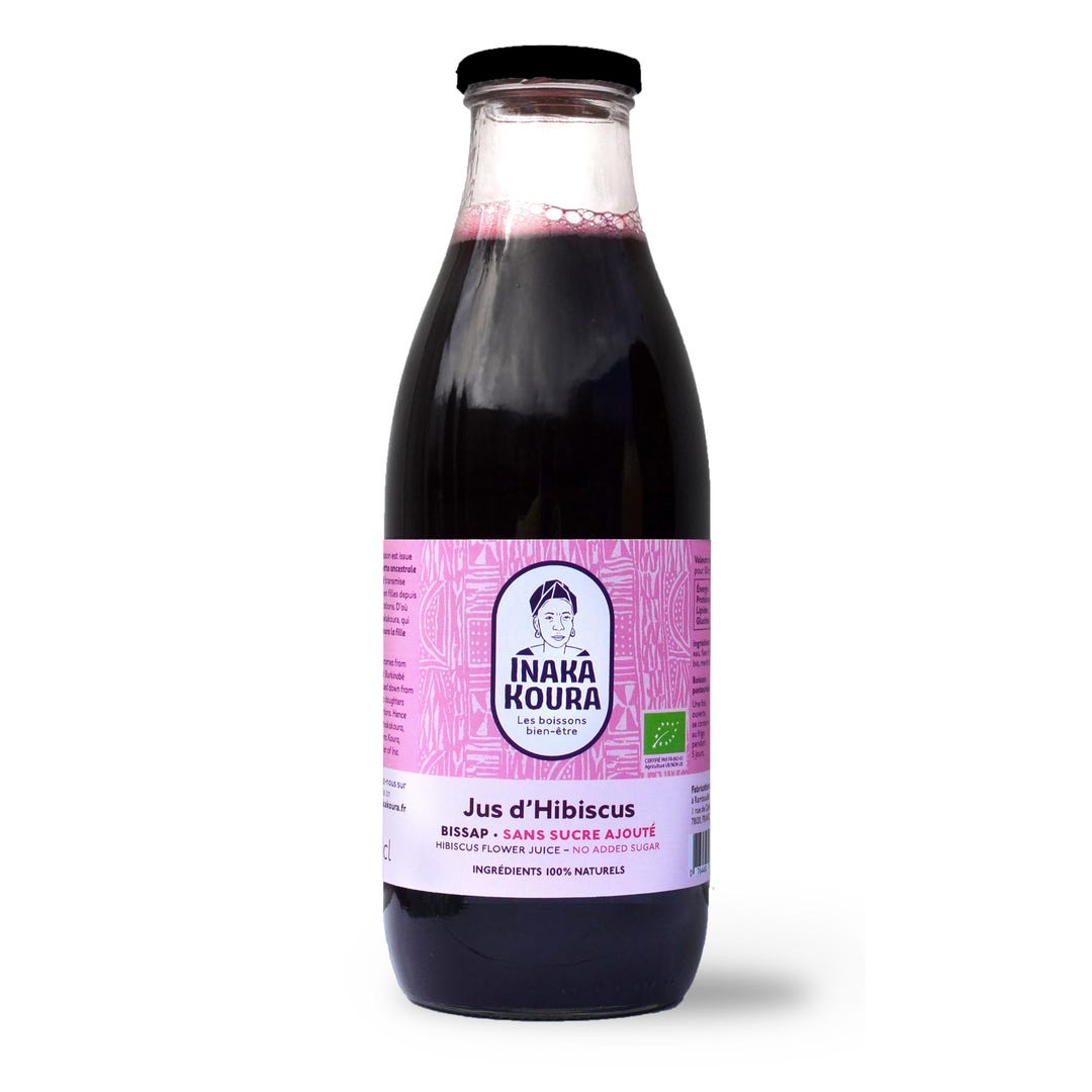6x Jus d'Hibiscus / Bissap Bio, prêt à boire, sans sucre ajouté, en ...