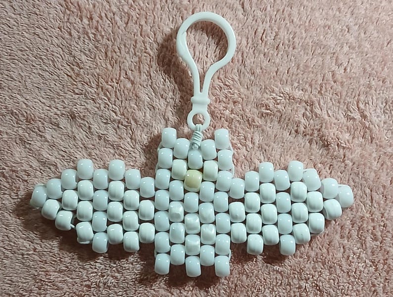 Kandi Bat Keychains, Premade or Get It Customized, Bat Shaped Pony Bead ...