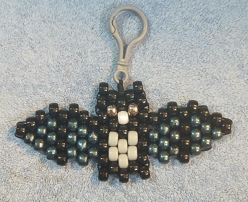 Kandi Bat Keychains, Premade or Get It Customized, Bat Shaped Pony Bead ...