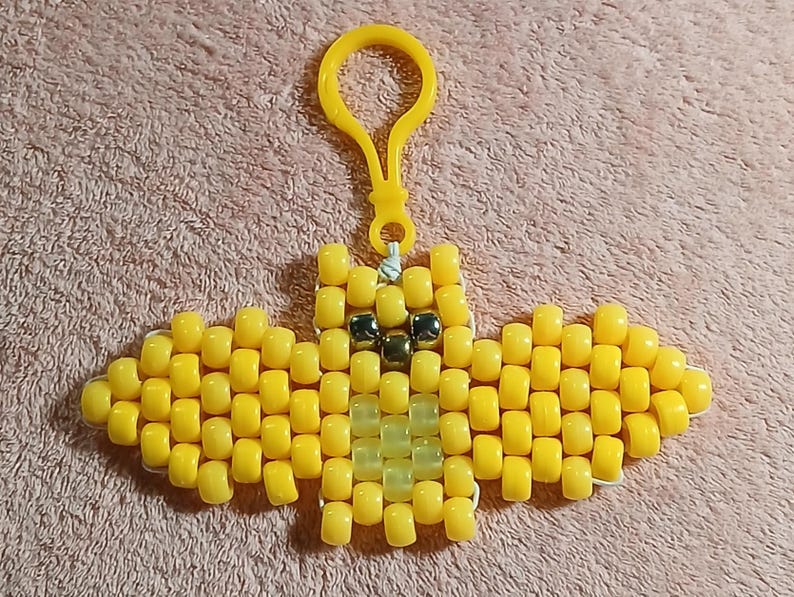 Kandi Bat Keychains, Premade or Get It Customized, Bat Shaped Pony Bead ...