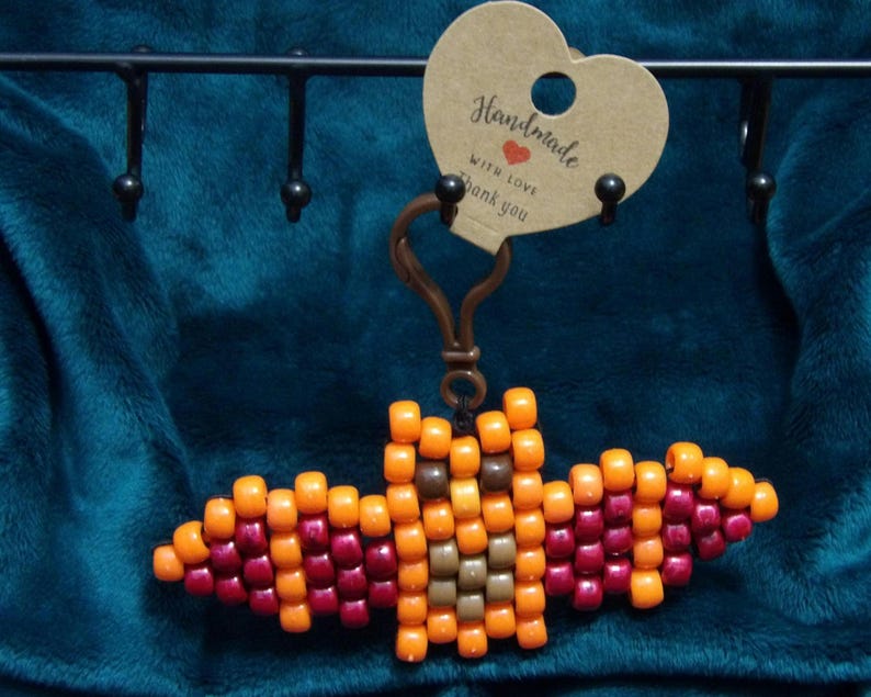 Kandi Bat Keychains, Premade or Get It Customized, Bat Shaped Pony Bead ...