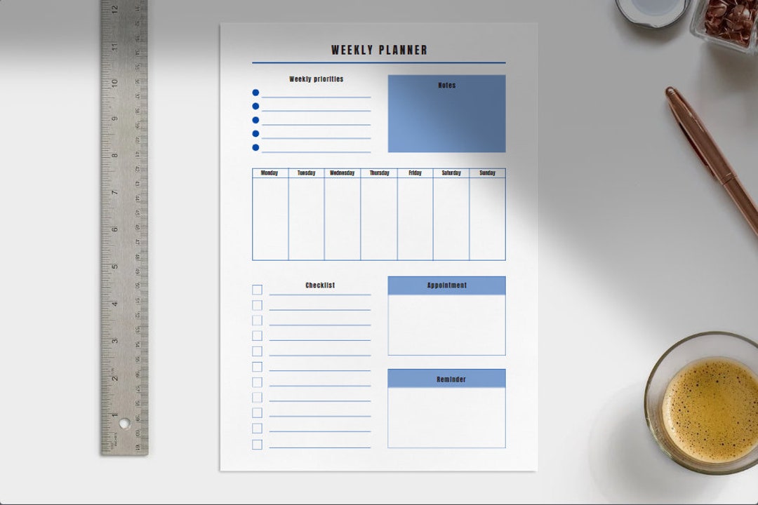 Simple Week Planner - Etsy