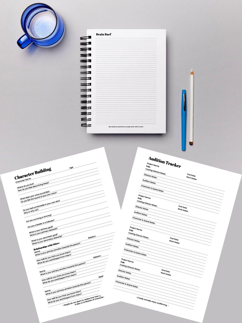 Printable Actor Planner Pages Downloadable PDF ONLY - Etsy