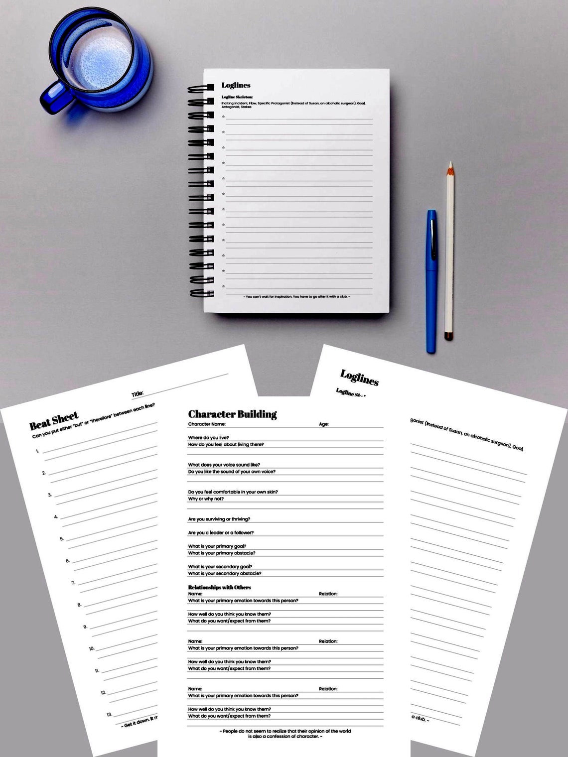 Printable Story Writing Planner Pages Downloadable PDF ONLY - Etsy
