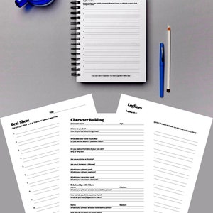 Printable Story Writing Planner Pages Downloadable PDF ONLY - Etsy
