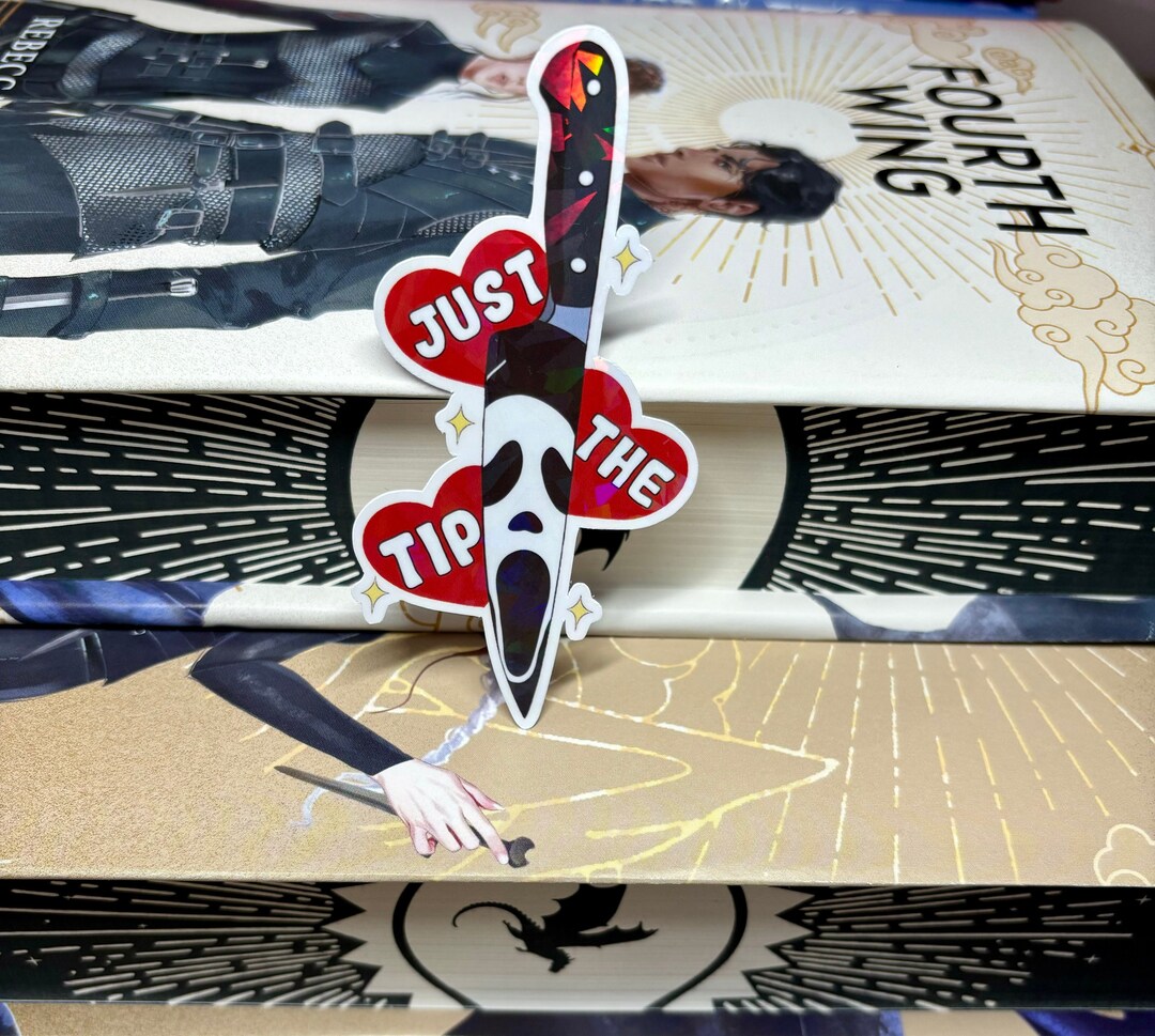 Just the Tip Holographic Laminate Bookish Sticker, Dark Romance, Die ...