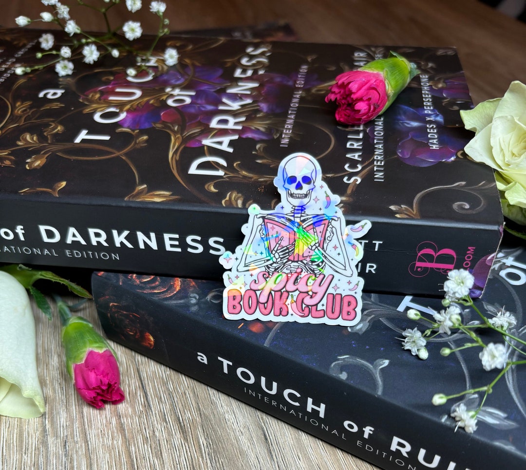 Mini Spicy Book Club Skeleton Holographic Laminate Bookish Sticker ...