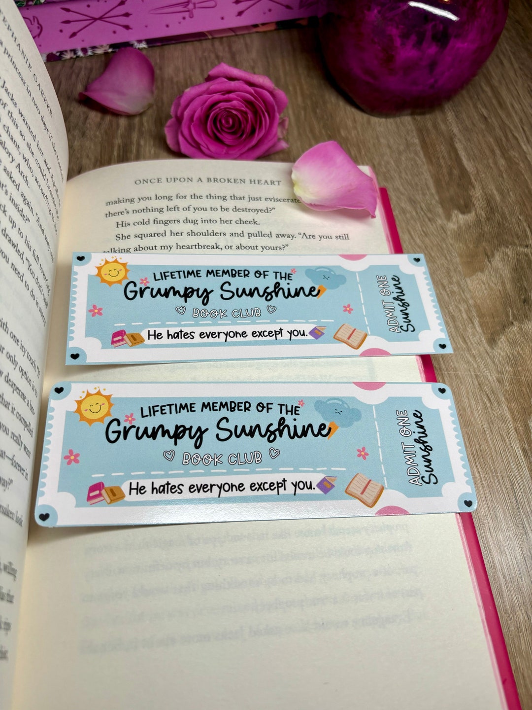 Grumpy X Sunshine Book Club Trope Bookmark, Blue Bookish Gift - Etsy UK