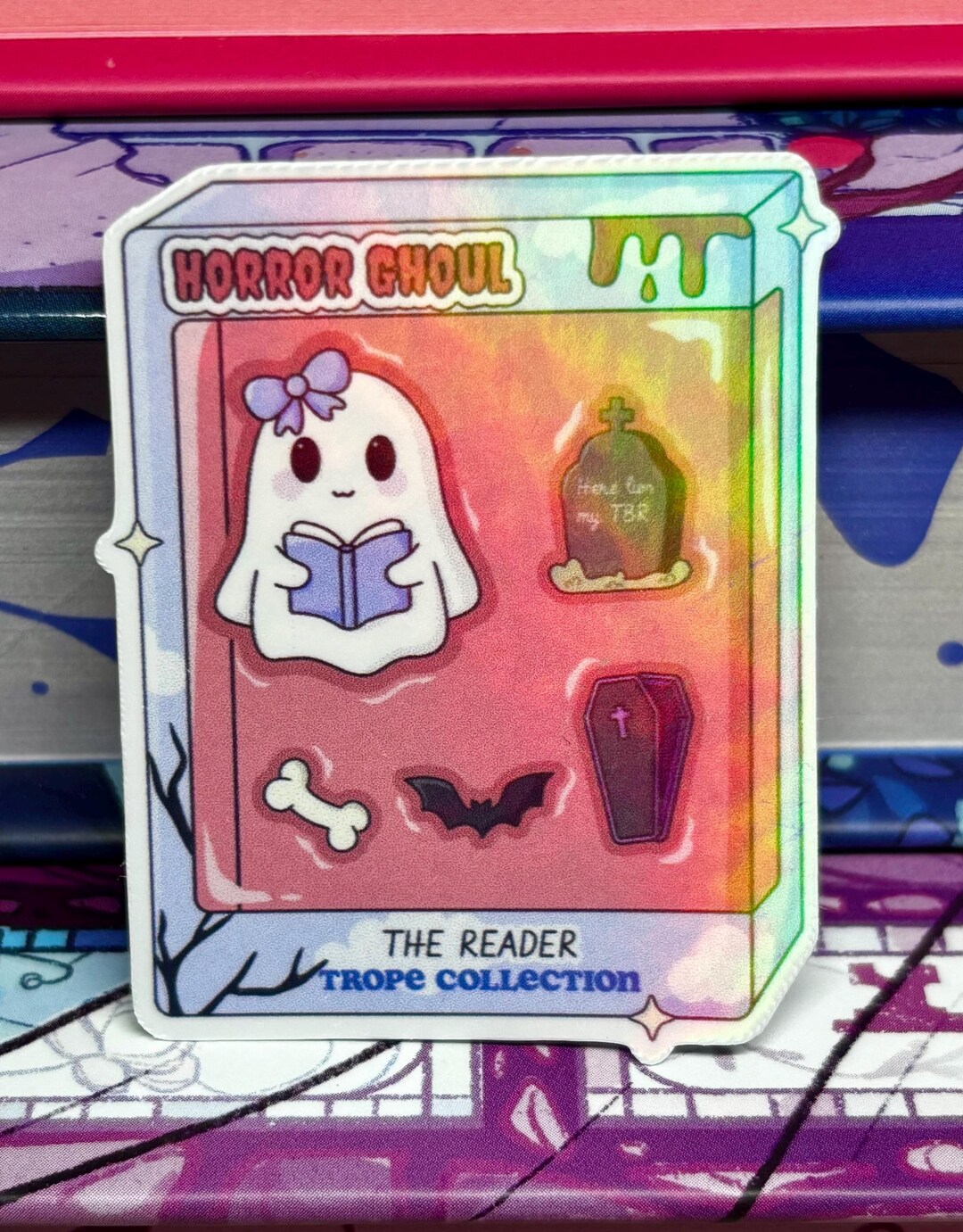 Mini Horror Ghoul the Reader Box Style Holographic Laminate Bookish ...