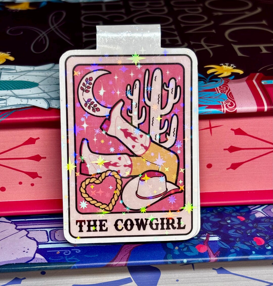 Magnetic Bookmark, the Cowgirl Tarot Holographic Laminate, Sparkly ...