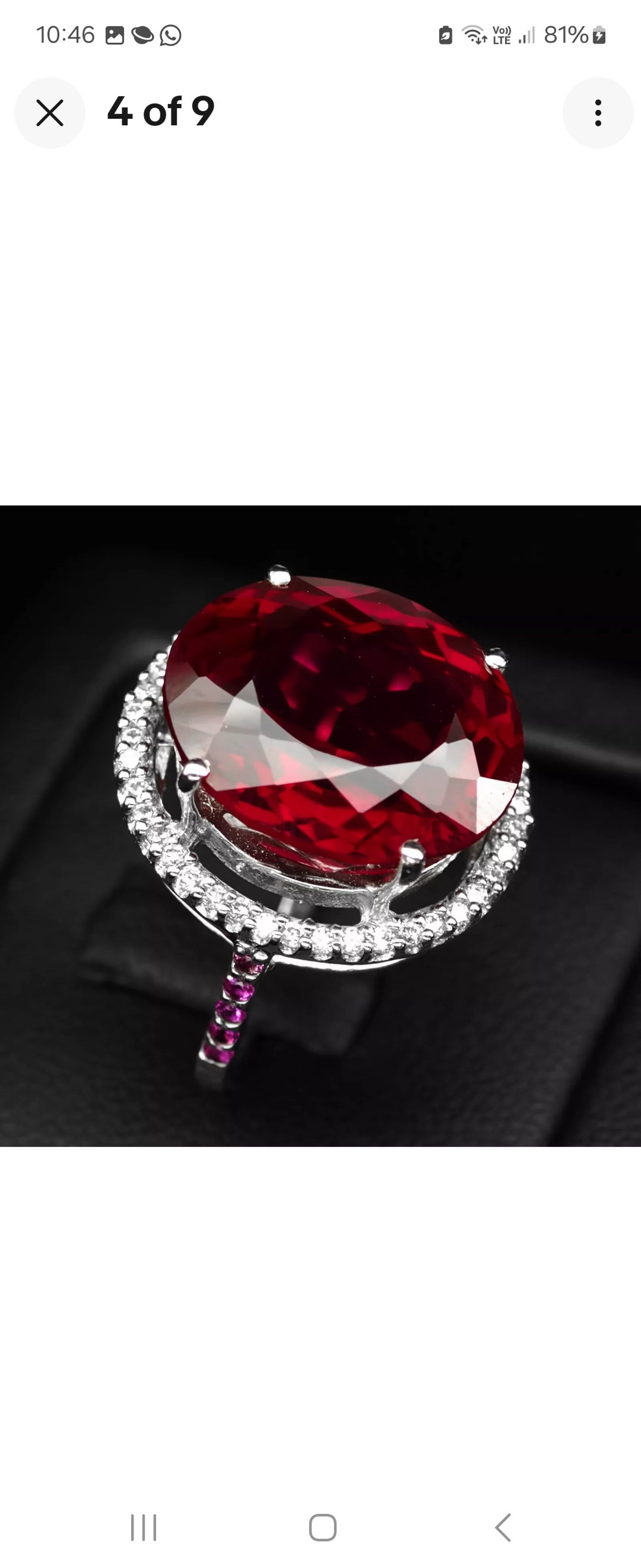 Blood Red Ruby Ring in Sterling Silver - Etsy