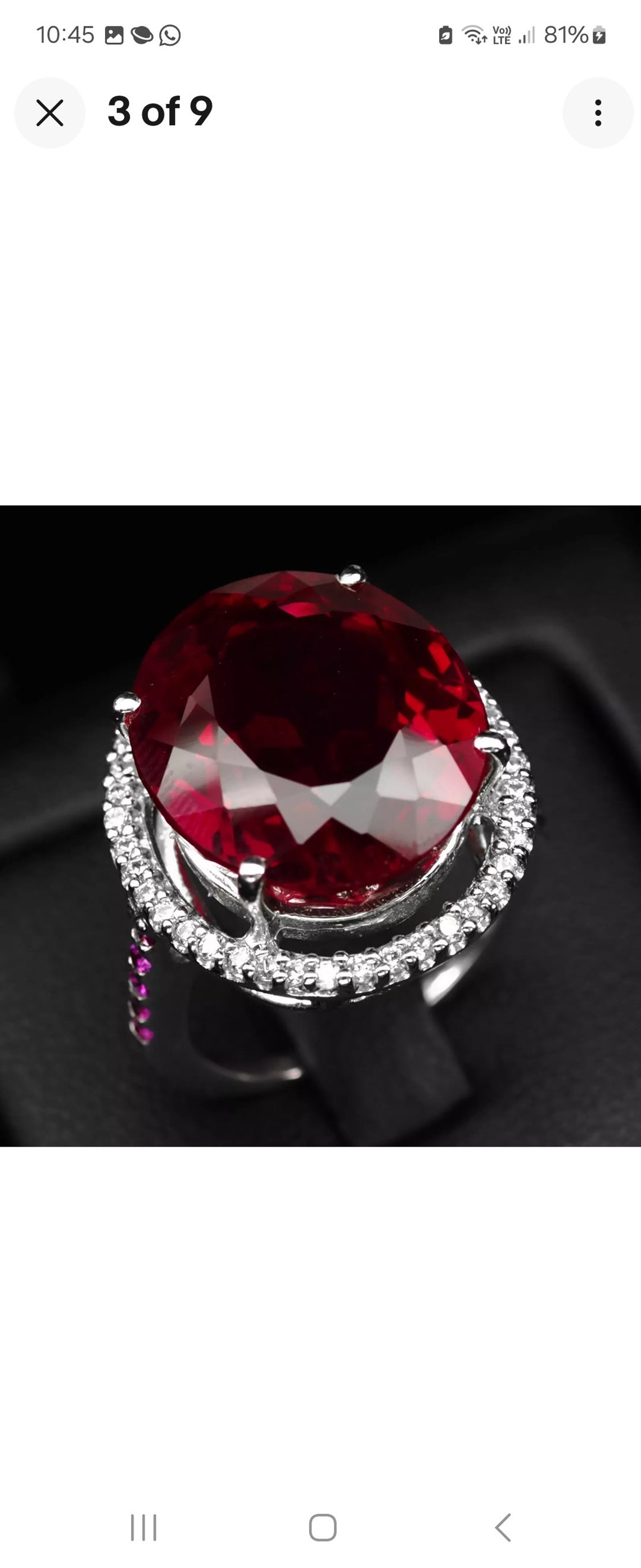 Blood Red Ruby Ring in Sterling Silver - Etsy