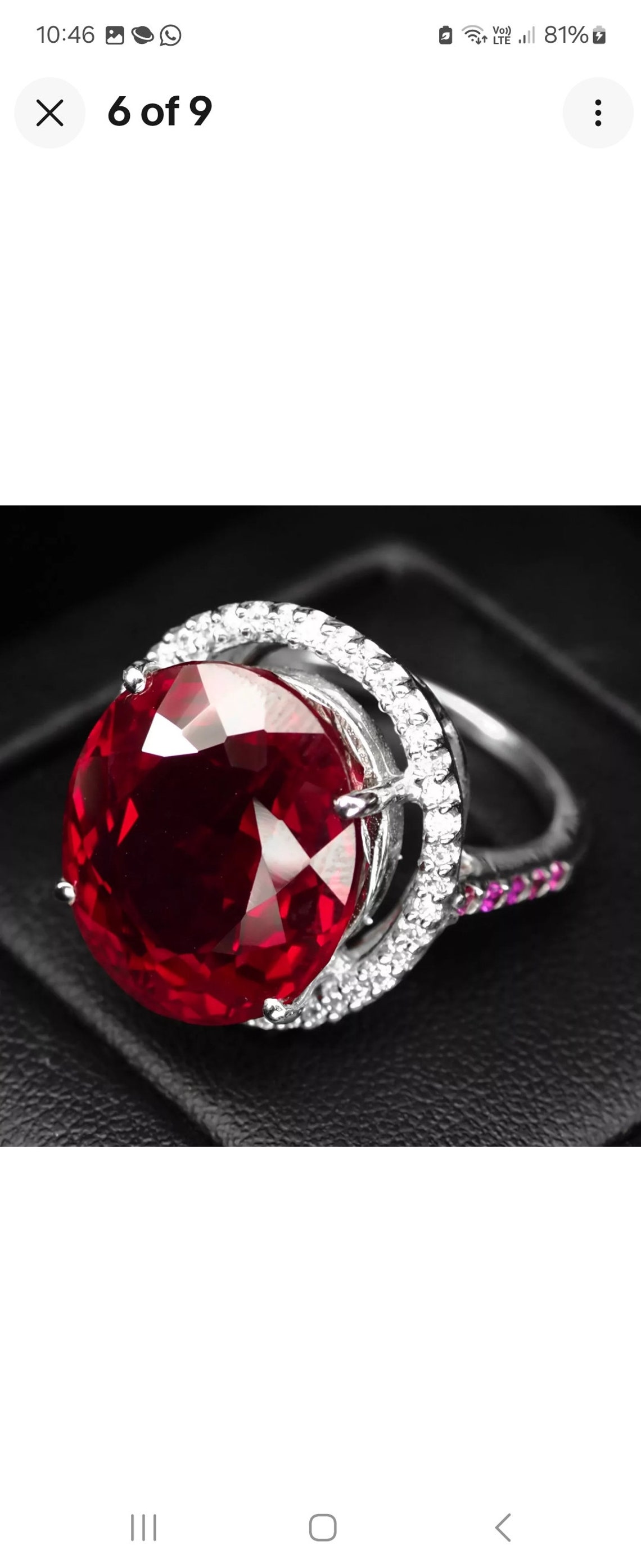 Blood Red Ruby Ring in Sterling Silver - Etsy