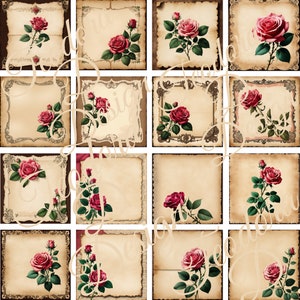Design Old Paper With Roses - Etsy