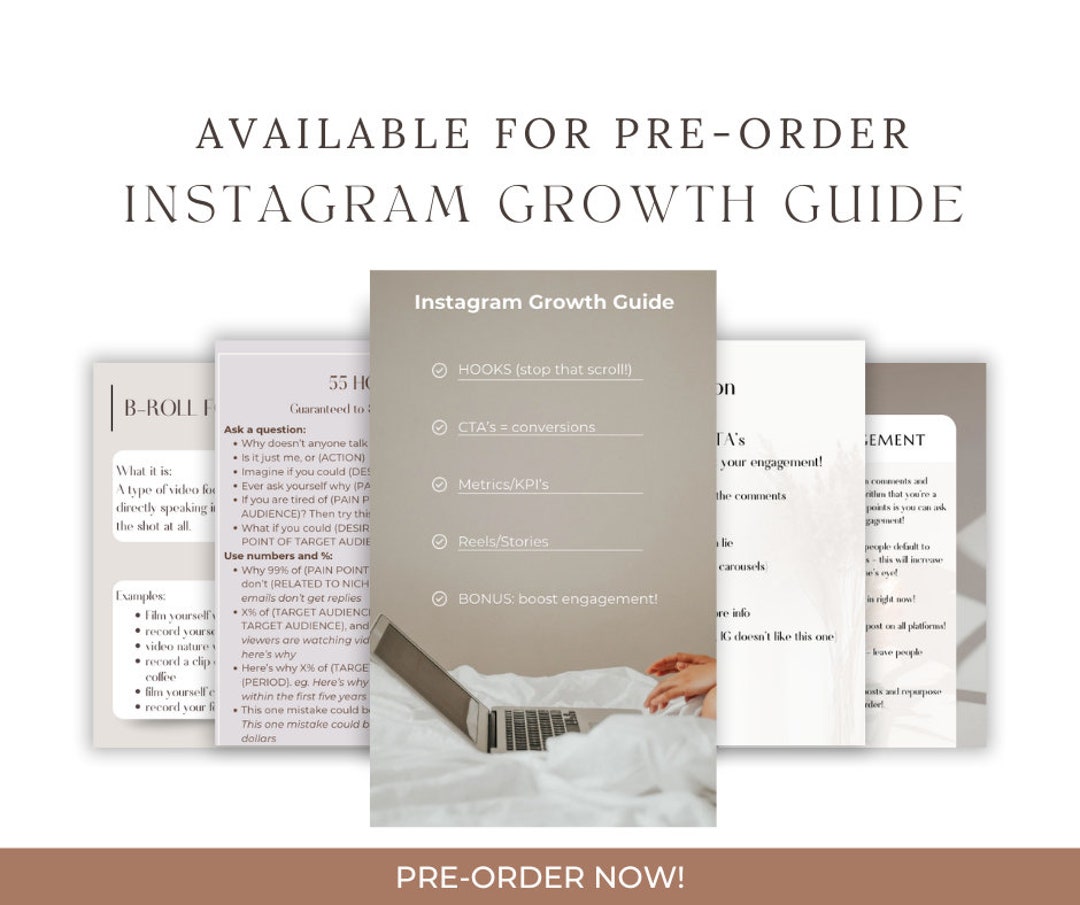 Instagram Growth Guide W/ PLR Digital Product: Create Content That ...