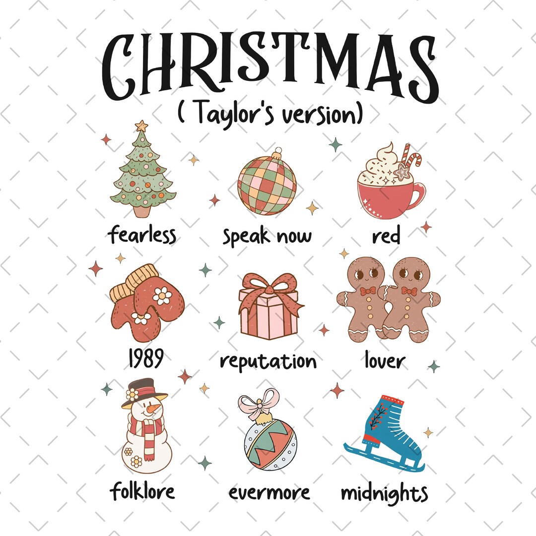 Christmas Taylor Swift PNG the Eras Tour 2023 Png Christmas - Etsy