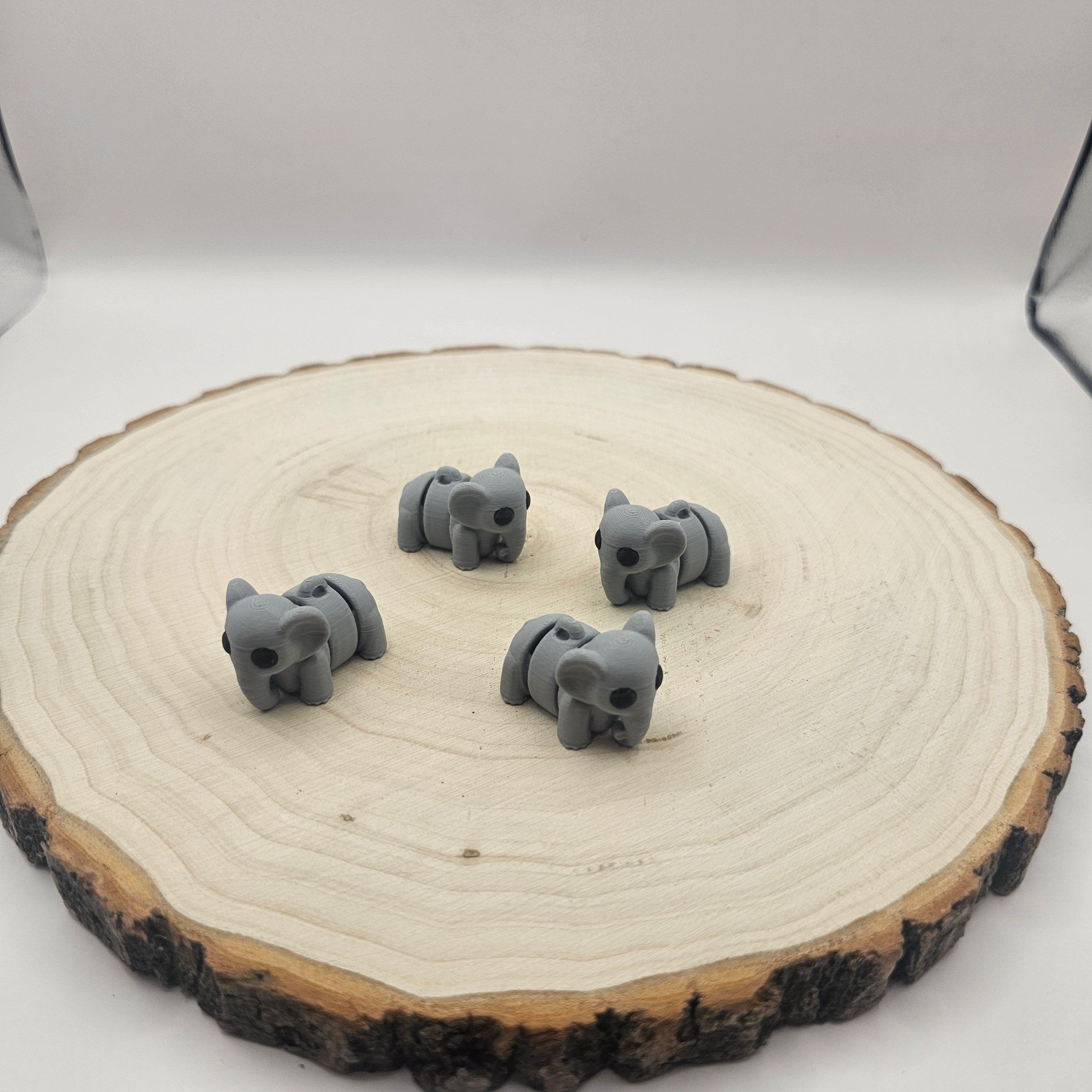 3d Printed Articulated Elephant Fidget - Etsy