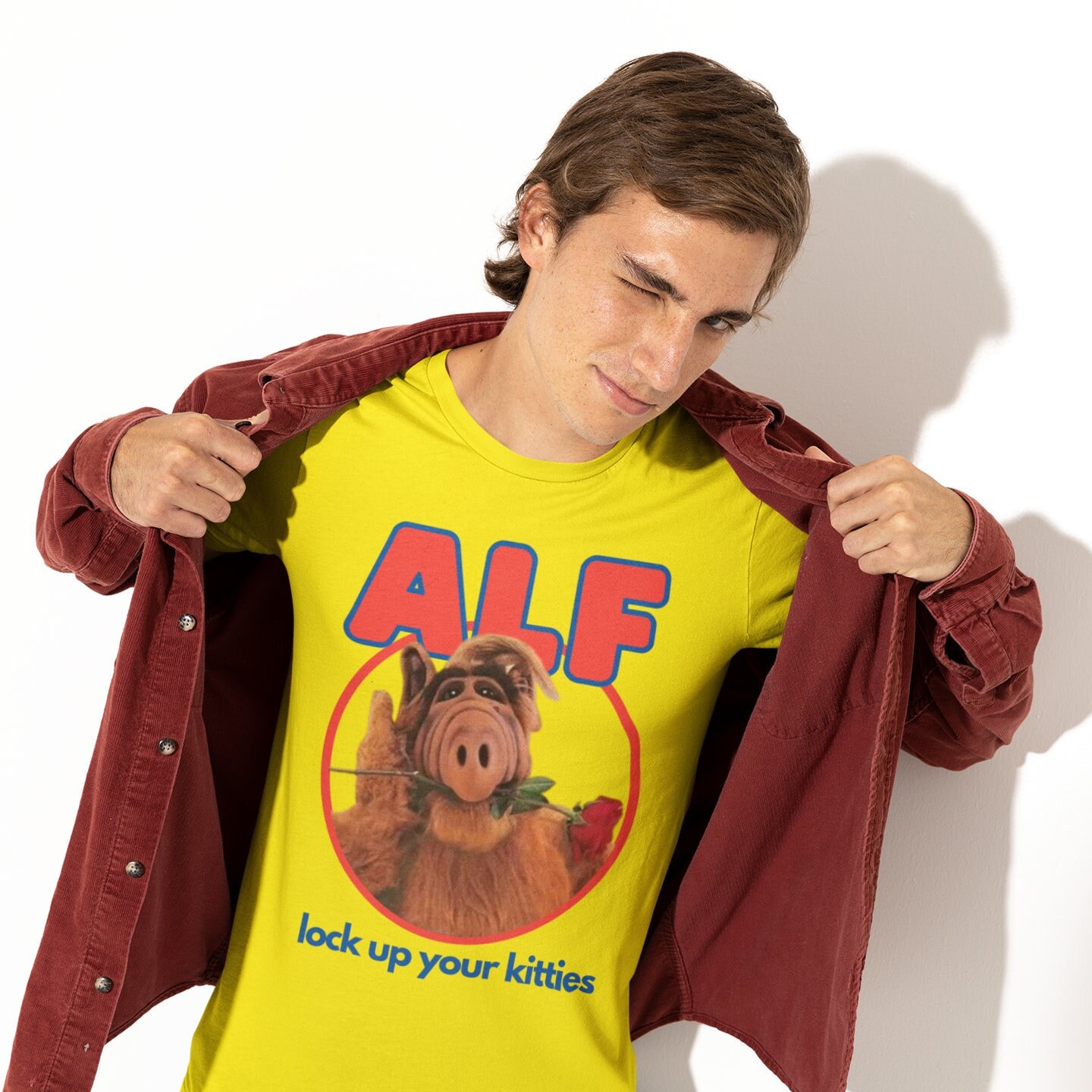 ALF Tv Show T Shirt Retro Tv 80s Tv Shows Shirt for Men Classic Sitcoms ...