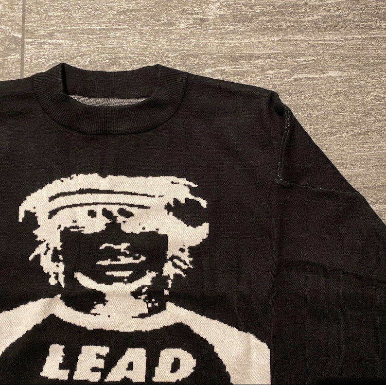 Chief Keef Lead Never Follow Black Knit Sweater Etsy