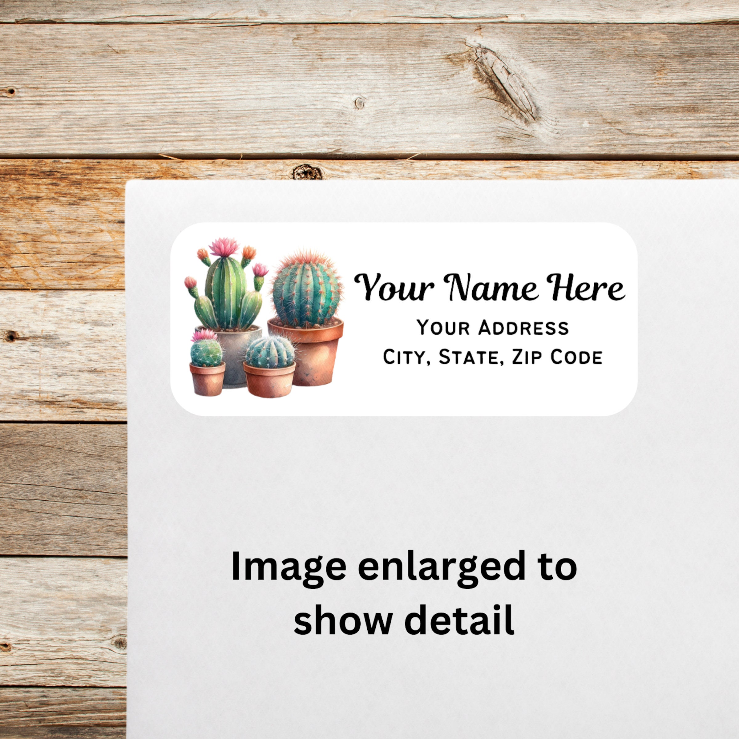 Watercolor Cacti Personalized Return Address Labels, Return Address ...
