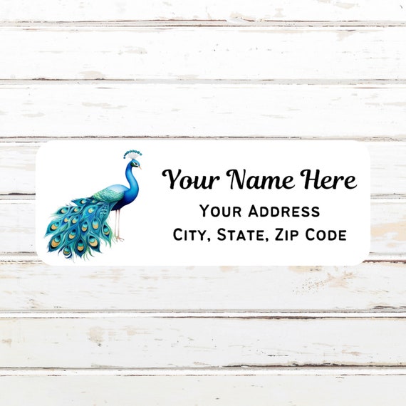 Peacock Name Labels Peacock Gift Tags 60+ Gift Ideas For 2025