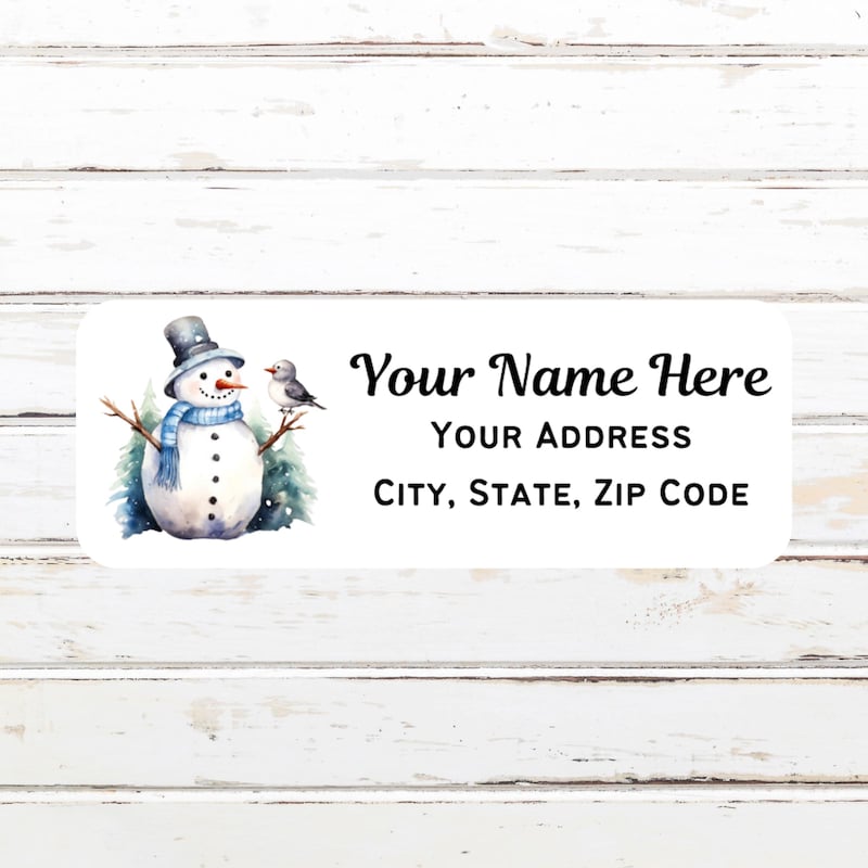 Snowman Labels - Etsy
