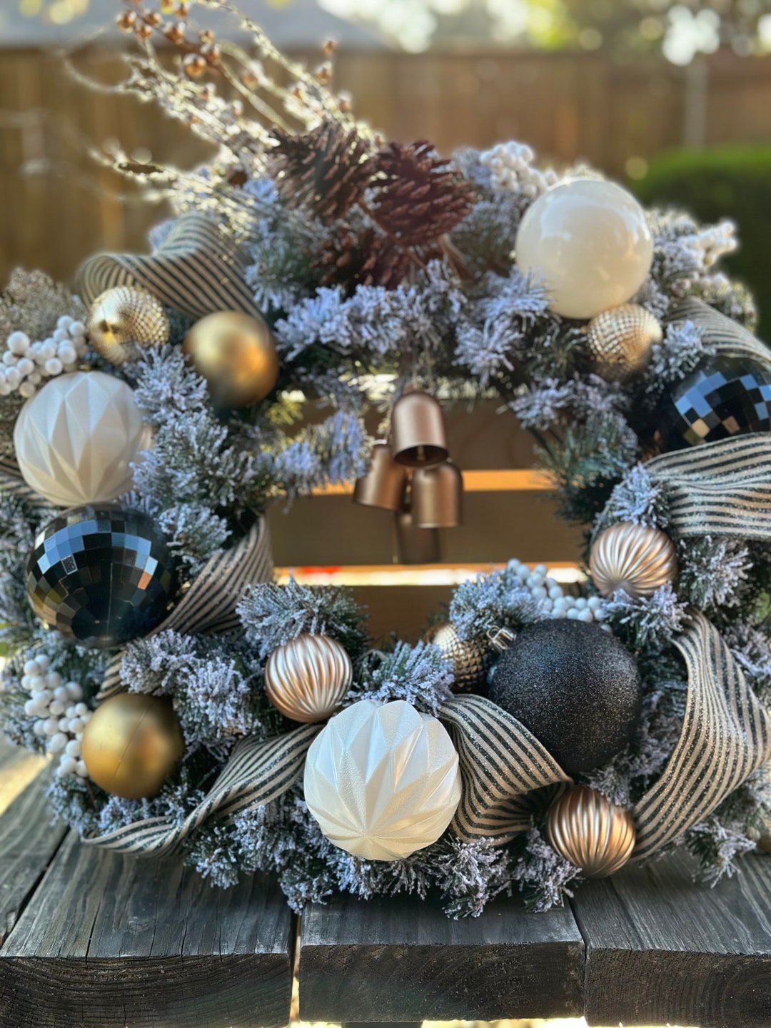 Rustic Wreath, Farmhouse Front Door Wreath, Holiday Wreath Gift for Her ...