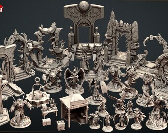 Neon Warrior STL Pack, Tabletop STL Pack, Miniature STL Pack, Dnd ...