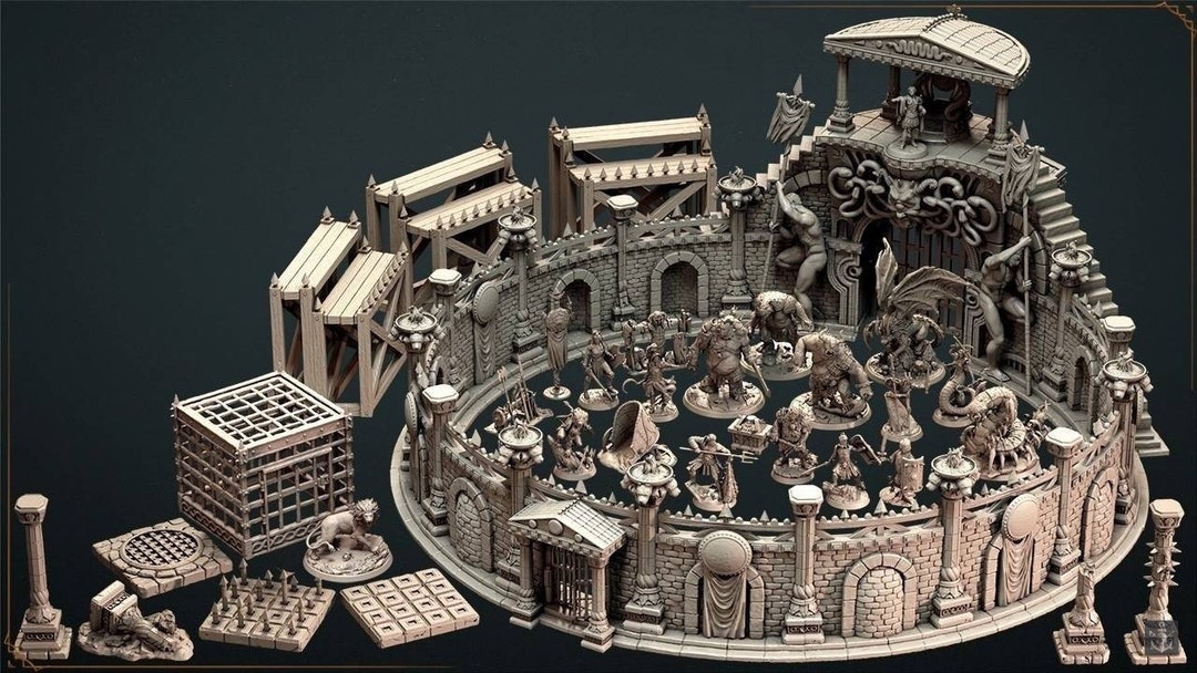 The Crimson Sand Arena STL Pack, Tabletop STL Pack, Miniature STL Pack ...