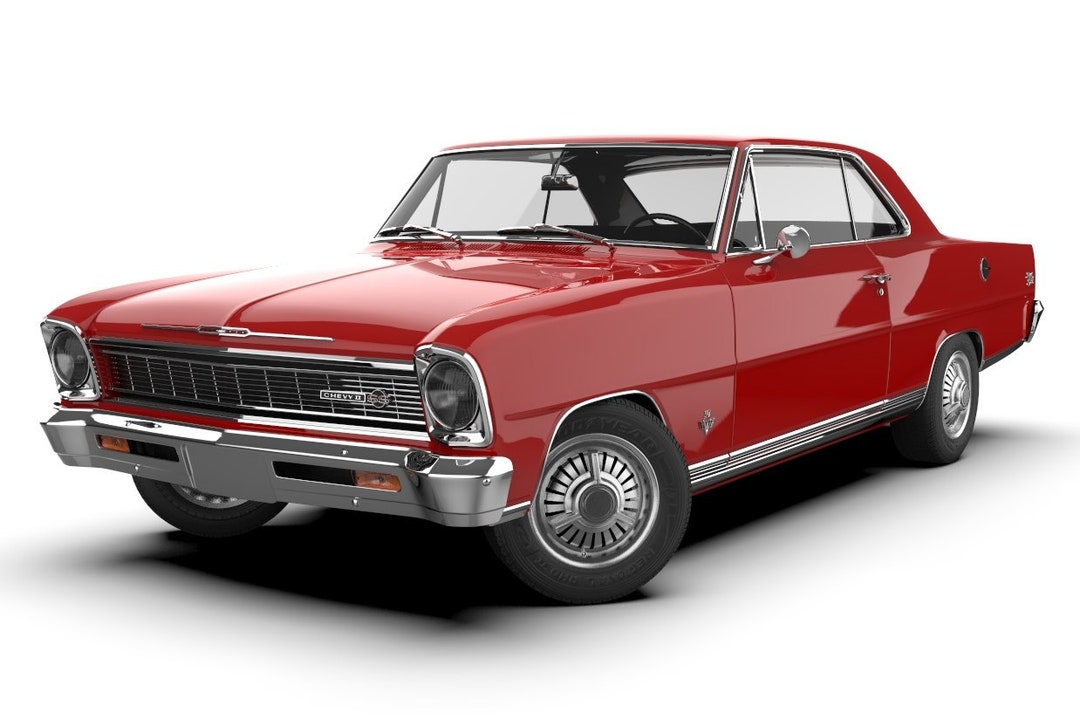 Chevrolet Nova SS 1966 3D Model STL File, Chevrolet Nova 1966 Figure ...