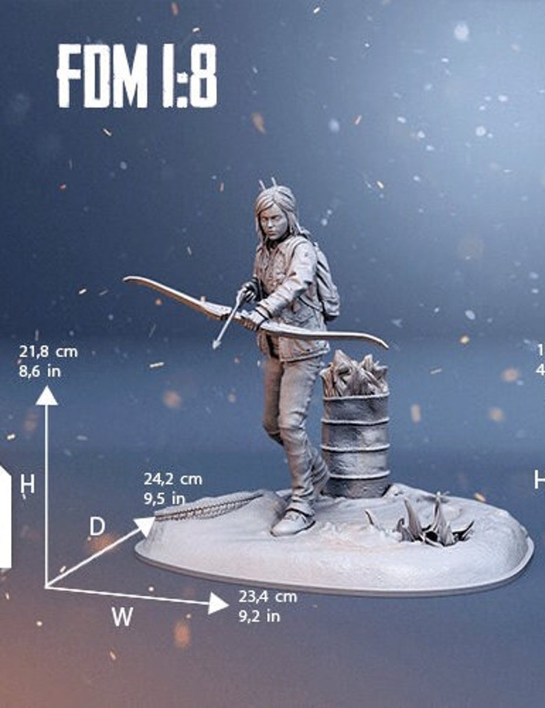 Last Of Us Ellie Stl Ellie 3d Model Ellie 3d Print File Etsy