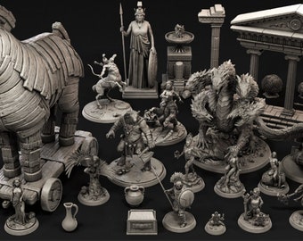 Neon Warrior STL Pack, Tabletop STL Pack, Miniature STL Pack, Dnd ...