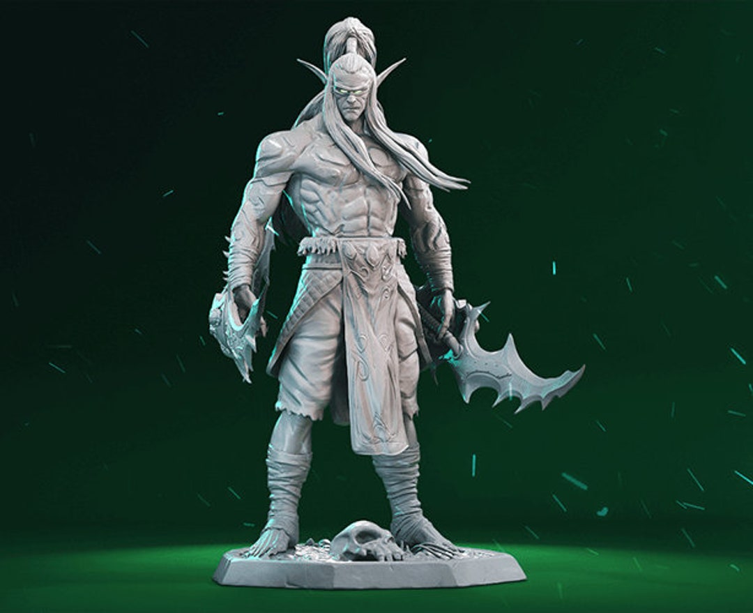 World of Warcraft STL Illidan the Demon Hunter STL Demon - Etsy
