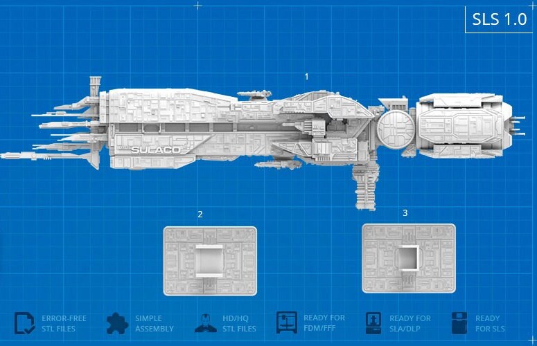 Sulaco STL Sulaco 3D Model Sulaco 3D Print Files Sulaco - Etsy