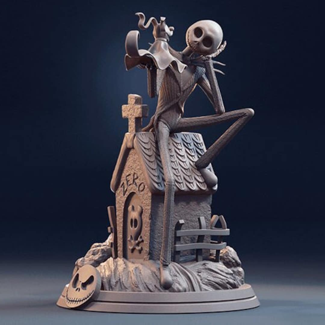 Jack Skellington & Zero STL Jack Skellington 3D Model Jack - Etsy UK