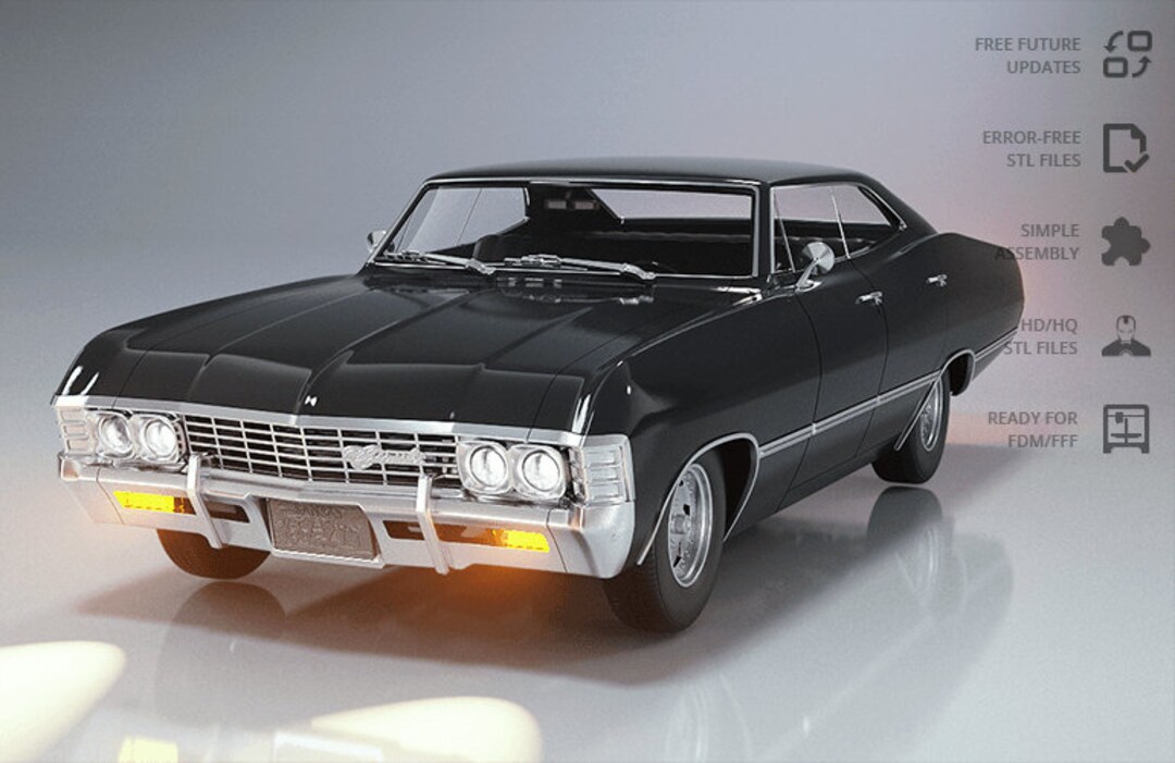 Chevrolet Impala 1967 STL Chevrolet Impala 3D Model - Etsy
