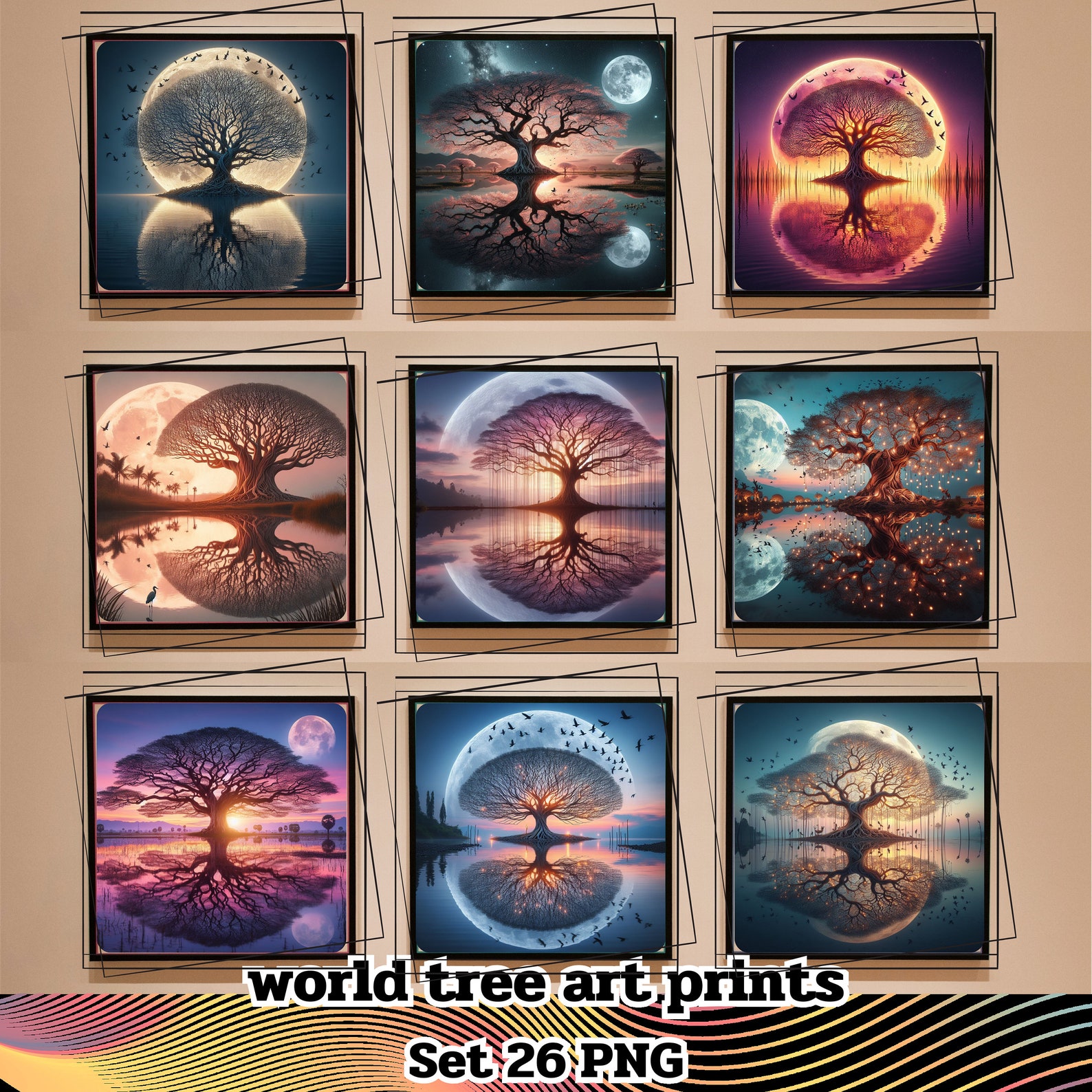 Collection of Miraculous Trees of Life / Tree of Life Wall Art/ 26 ...